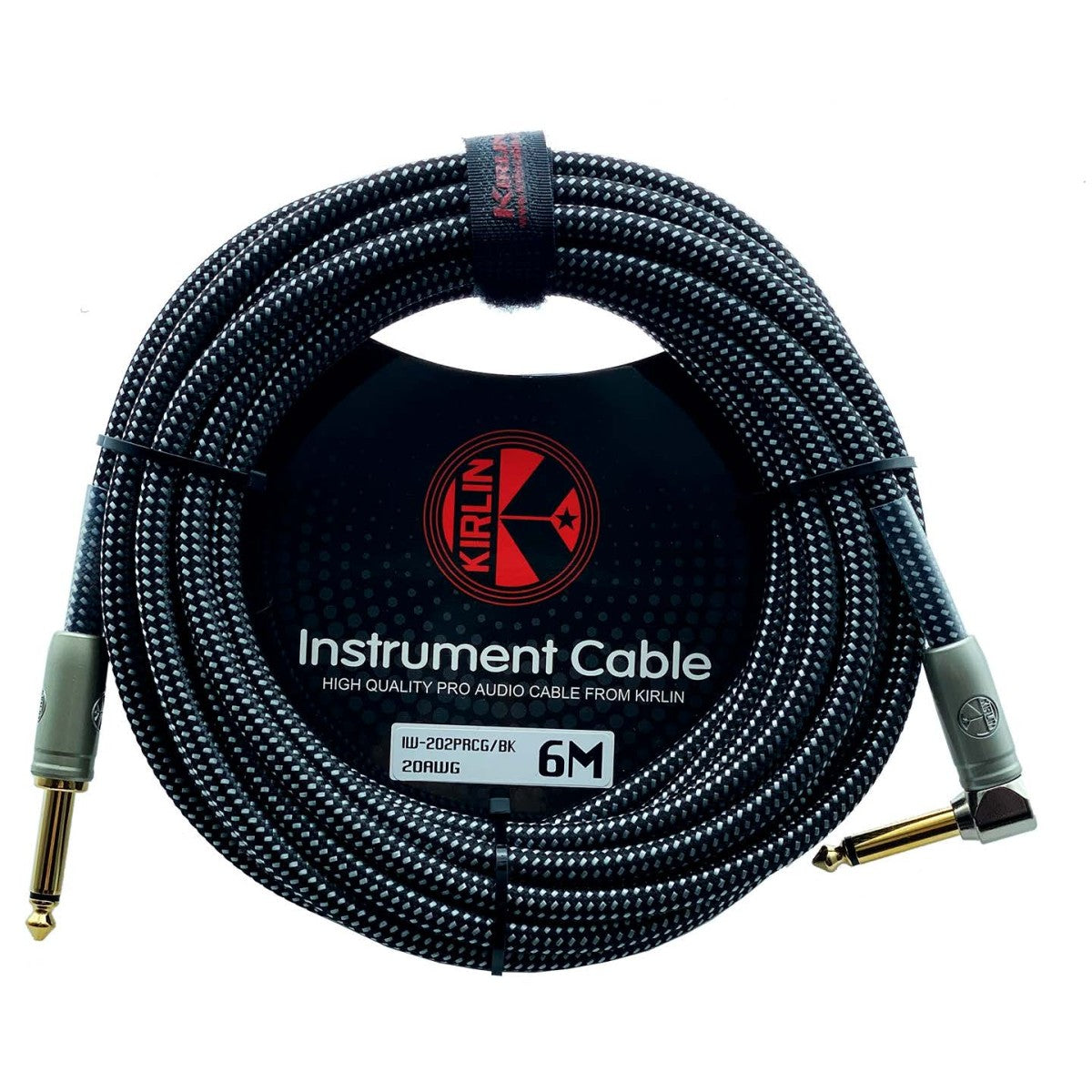 Cable para instrumento angulado Kirlin calibre 20 de tela - negro de 10 ...